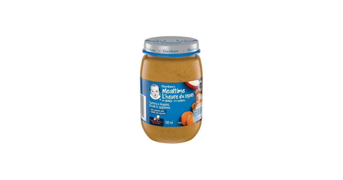 GERBER Mealtime Purée Turkey and Veggies Jar | Nestlé FamilyNes